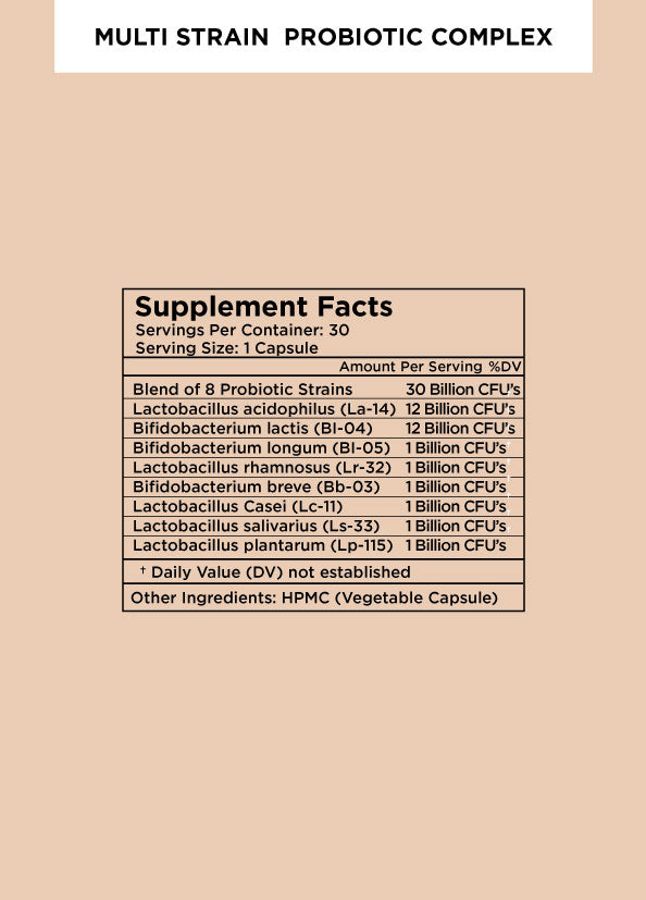 Multi Strain Probiotic Complex - 30 Billion CFU | Zuma Nutrition