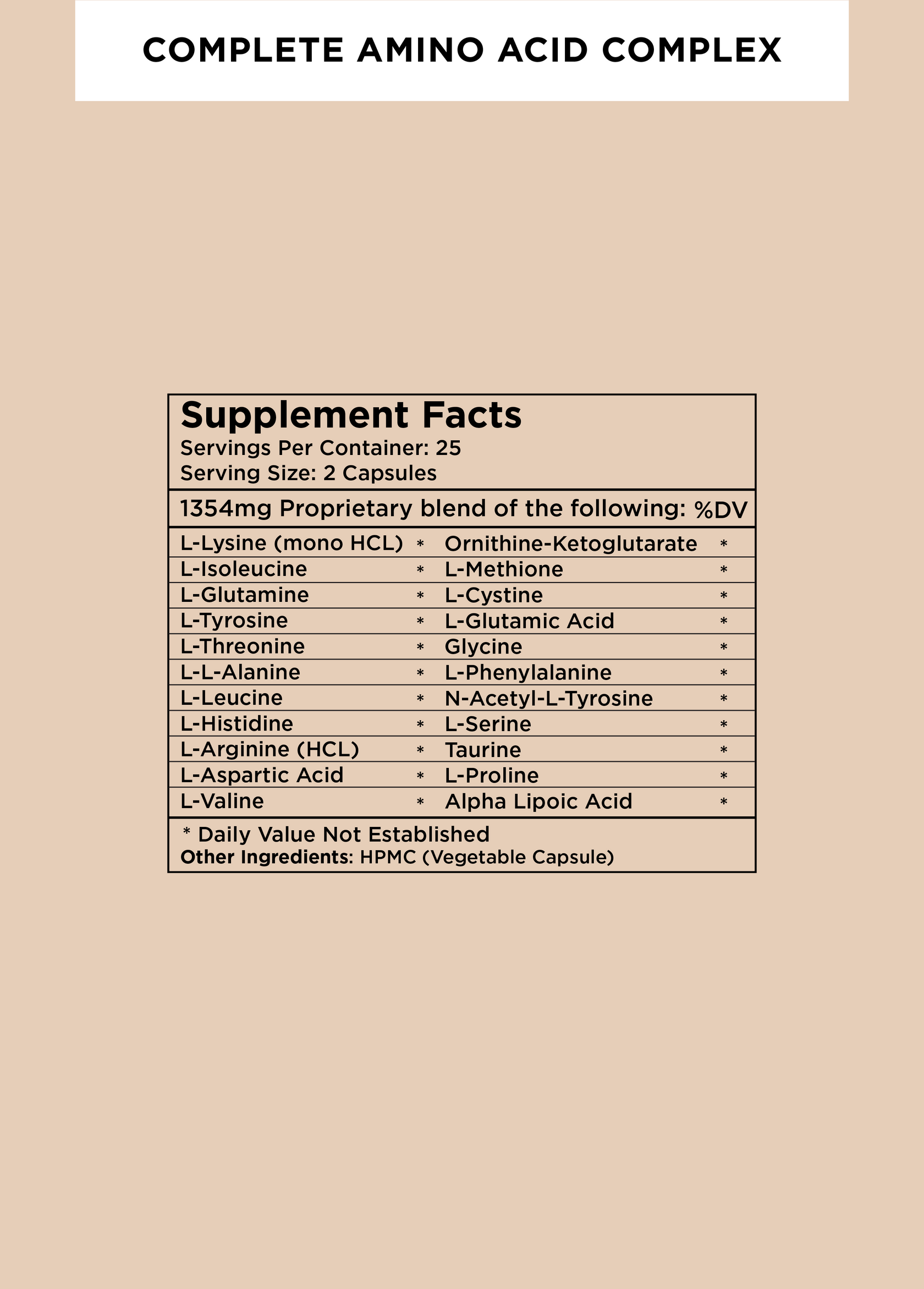 Complete Amino Acid Complex Supplement | Zuma Nutrition