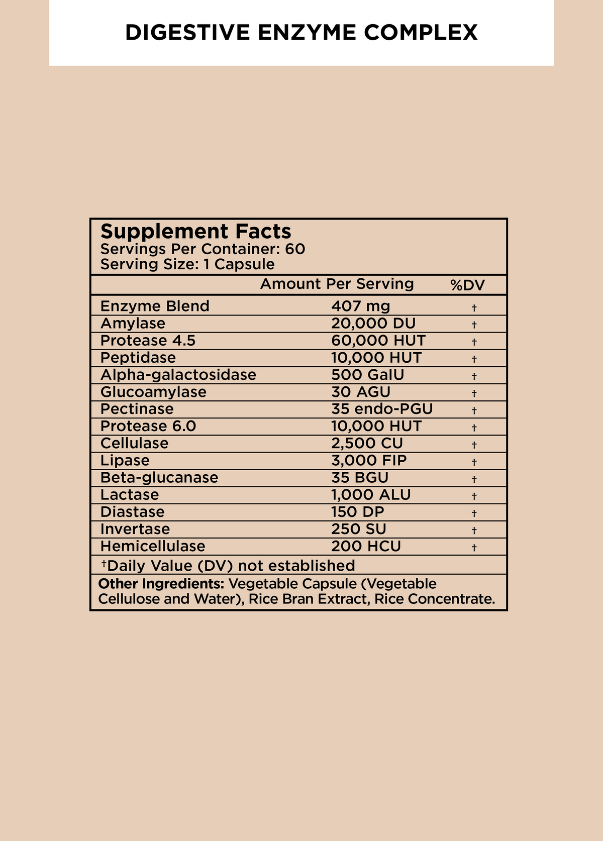 Digestive Enzyme Complex - Digestion Supplement | Zuma Nutrition
